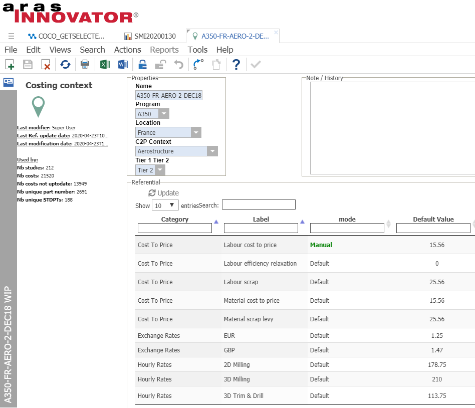 ARAS 12 - Force to take all the available place | Aras