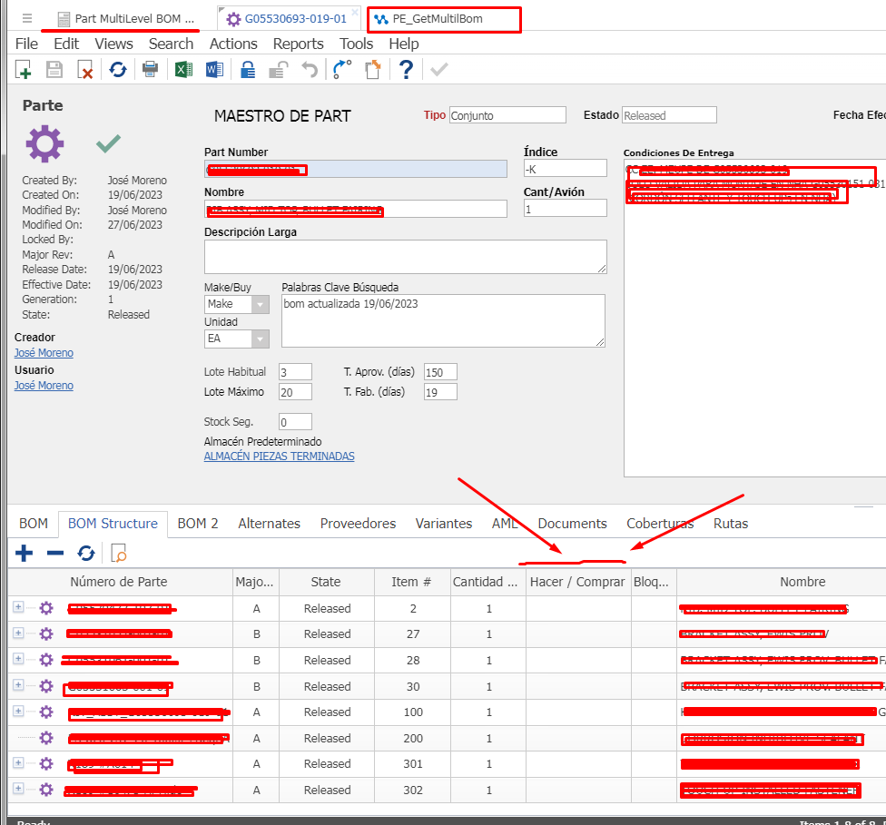 BOM Structure. Add a field | Aras